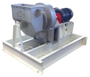 Food grade material handling fan